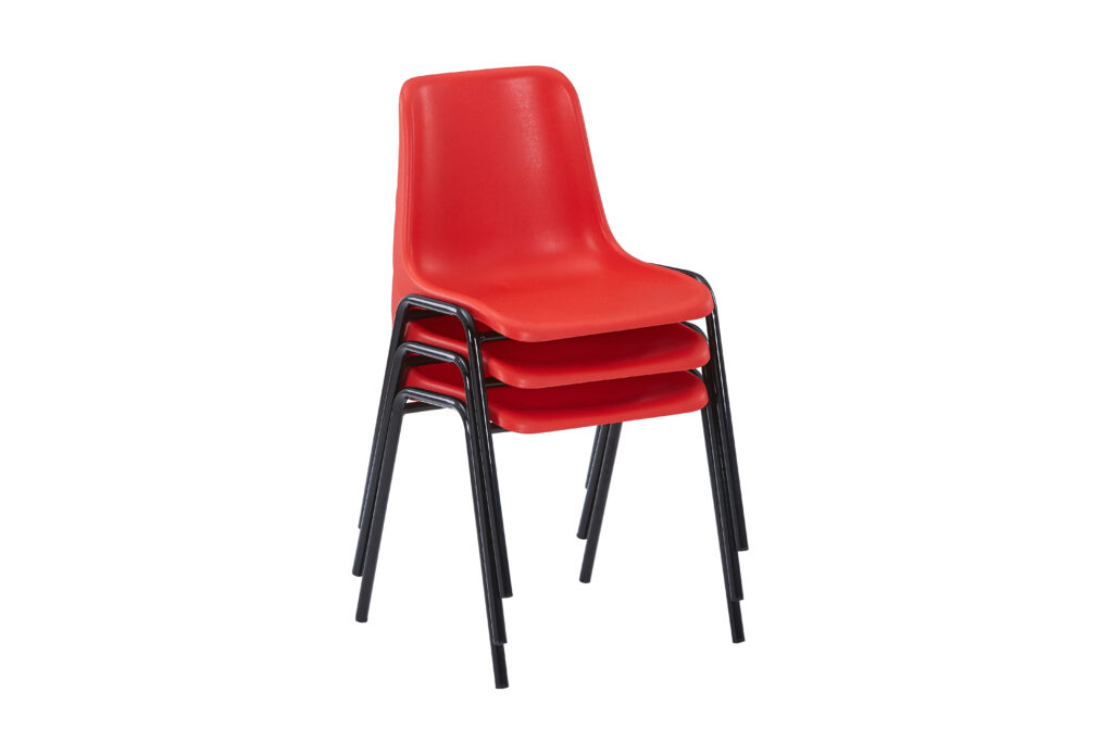 Plastic Stacking Chair Red | Ningbo Furniture