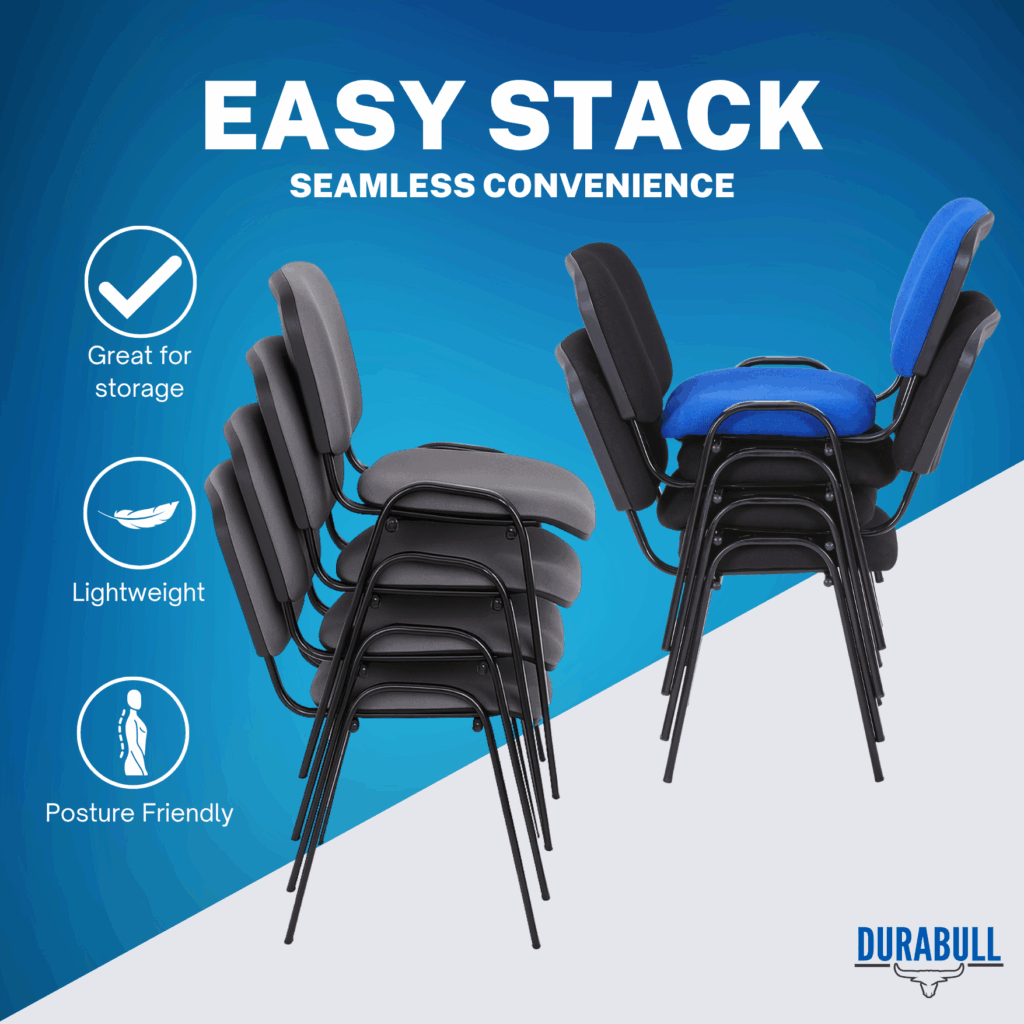 Conference Stacking Chair Grey | Ningbo Furniture